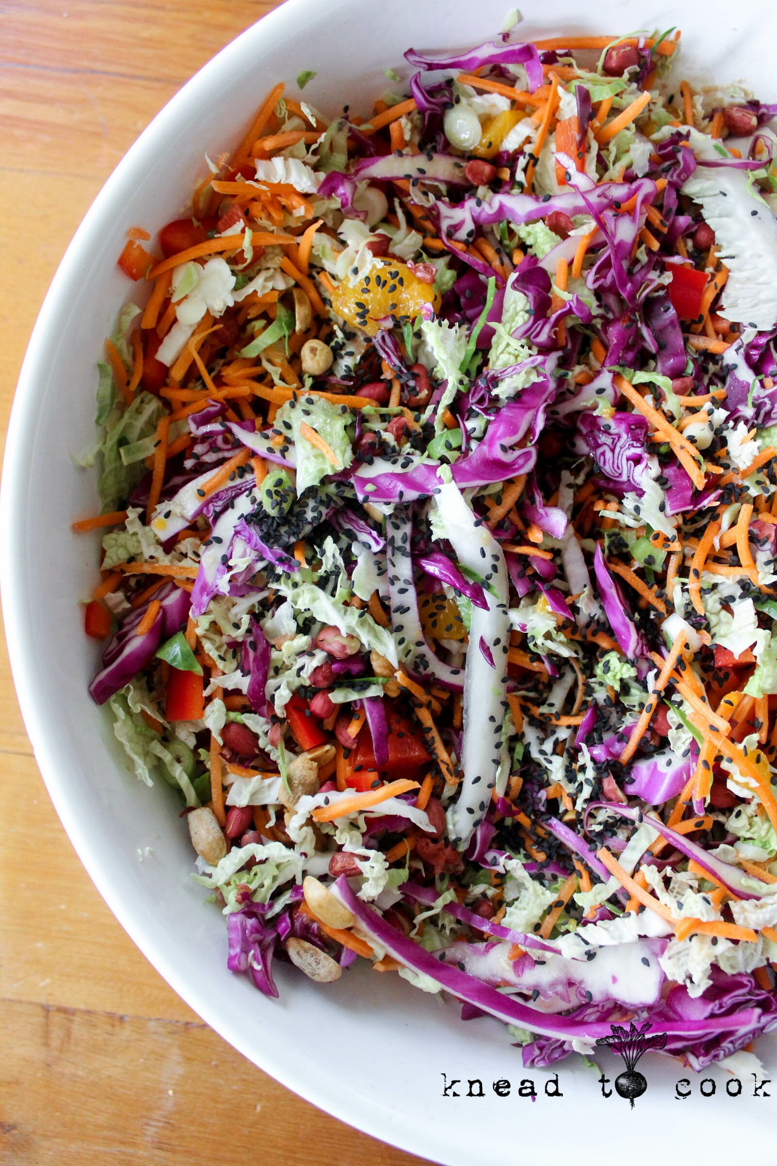 The super easy raw Asian salad. Vegan. Gluten free. - Knead to Cook