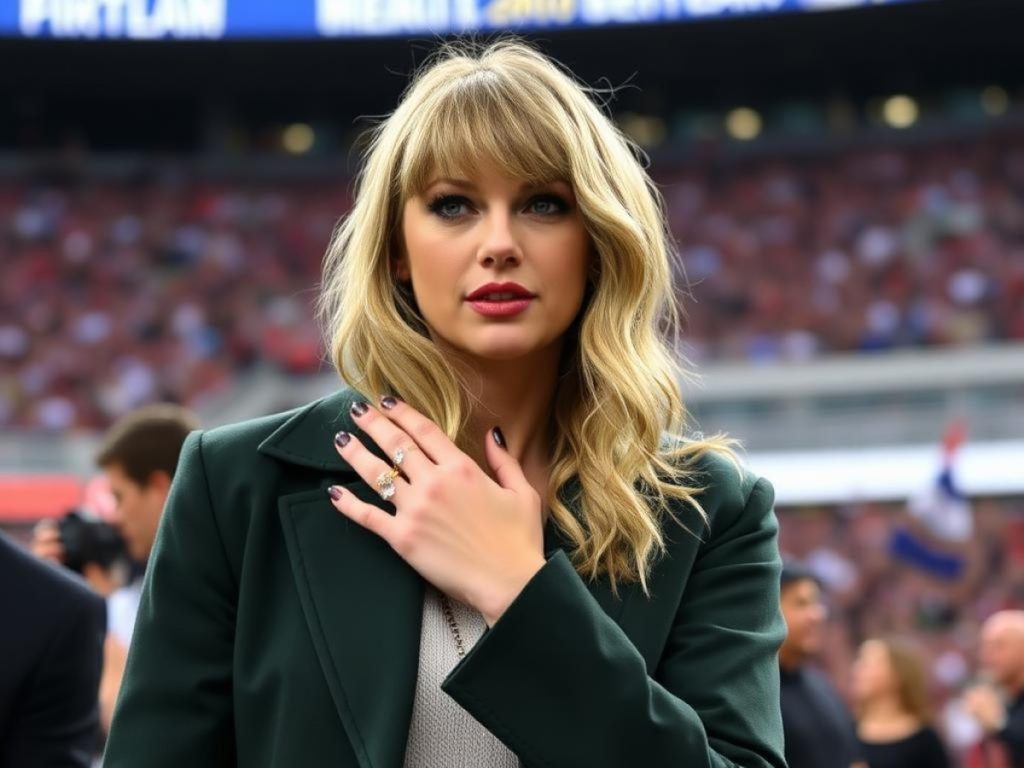 Taylor Swift Flaunts Massive Engagement Ring at Football Game: See Her ...