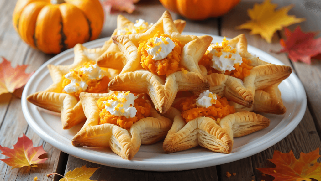 Pumpkin and goat cheese puff pastry stars: perfect autumn recipe ...