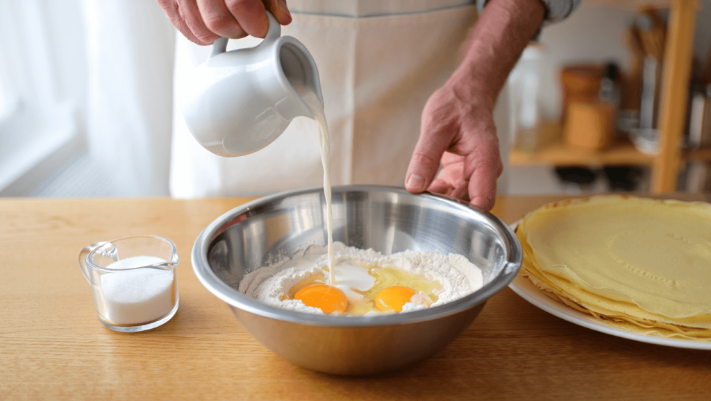 4-3-2-1 pancake recipe: make batter without a kitchen scale - Knead to Cook